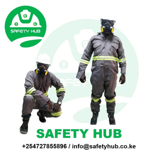 Grey Reflective safety overalls-+254727855896