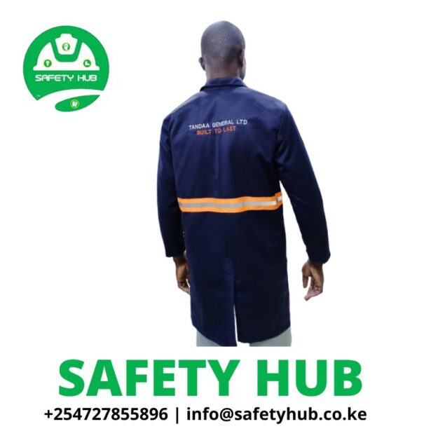 Navy Blue reflective dust coats - PPEs and Work Wear Supplier