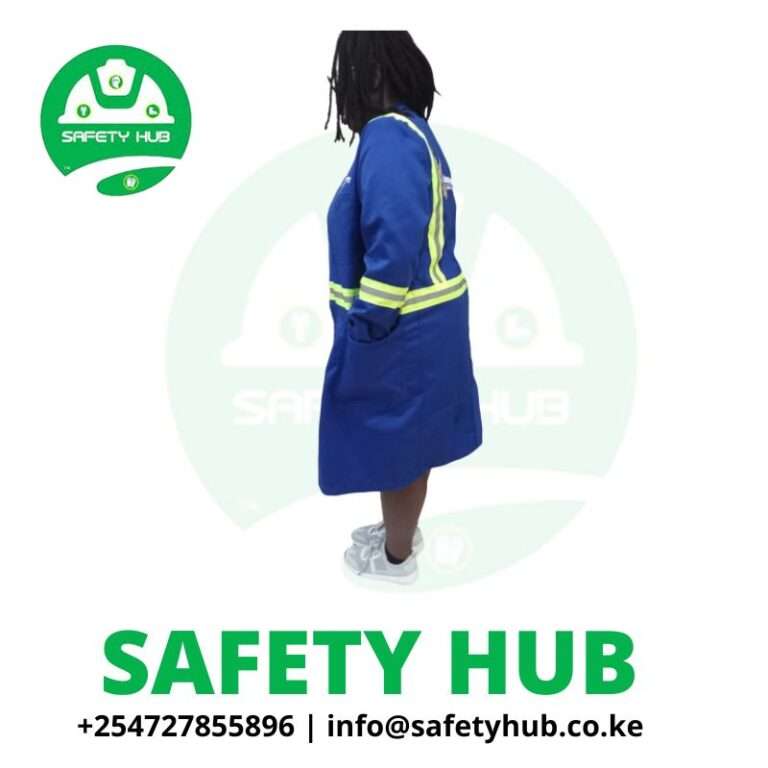 Royal blue dust coat with reflectors - Safety Hub Enterprises | PPE ...